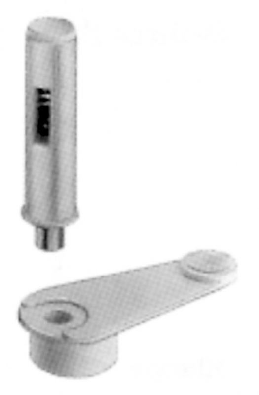 pivot de meuble à enfoncer plastique blanc la paire