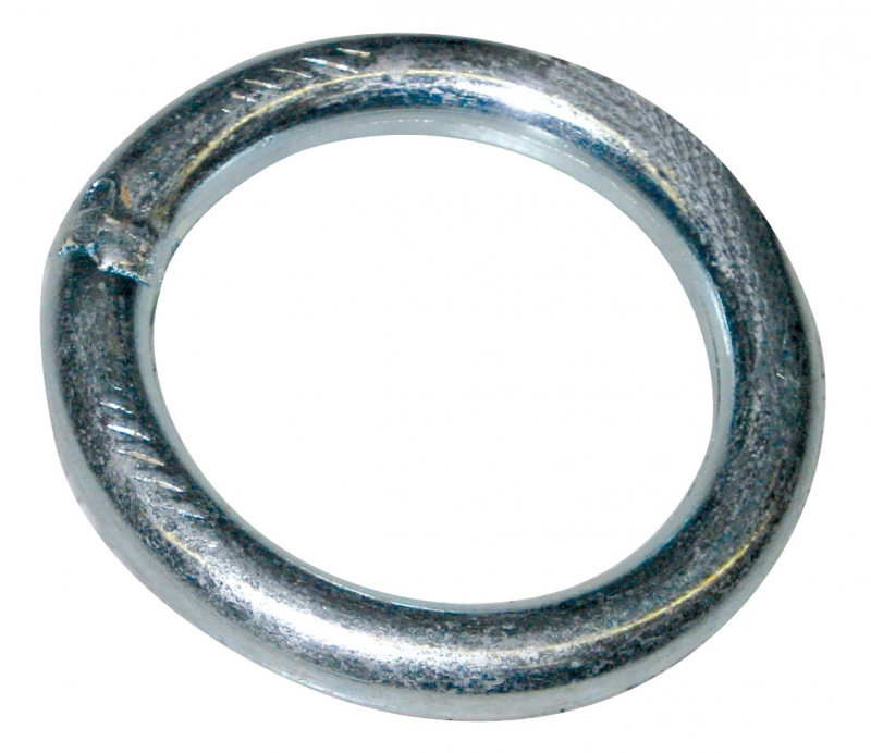 anneau d'écurie seul acier zingué section x Ø : 10 x 45 mm