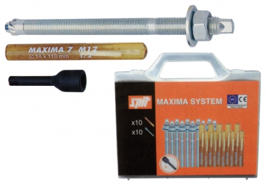 coffret SPIT MAXIMA M12 + 10 tiges M12 + 10 capsules + 1 outil de pose