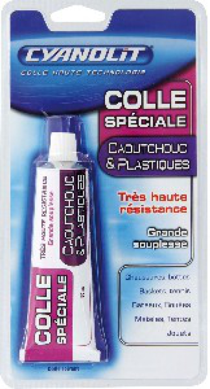 colle caoutchouc et plastique souple - prise 8 à 24 heures - 70 ml