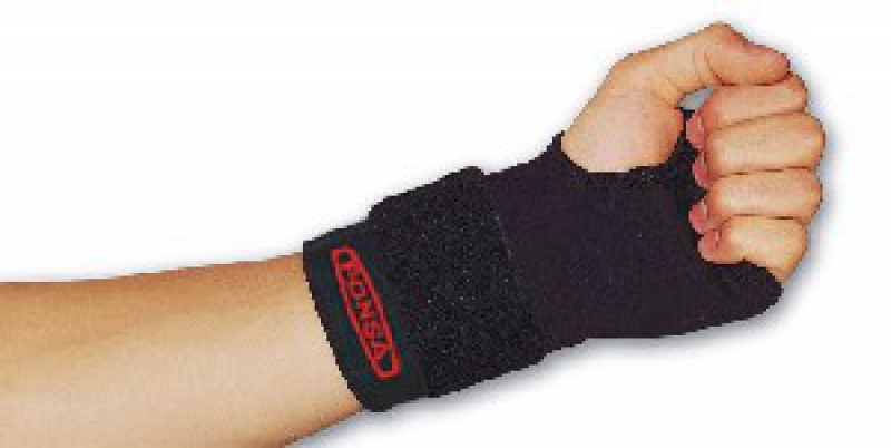 poignet de force ajustable en néoprène avec protection - gauche