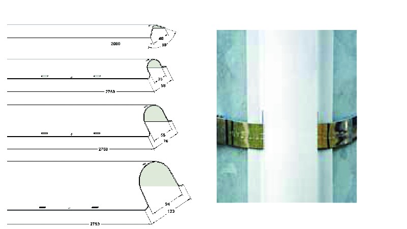 gaine de protection PVC ivoire pour conduit Ø 35 mm lg 2750 mm cond. 10