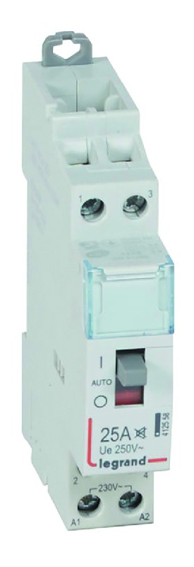 Contacteur de puissance CX³ silencieux bobine 230V~ - 2P 250V~ - 25A - contact 2F - 1 module