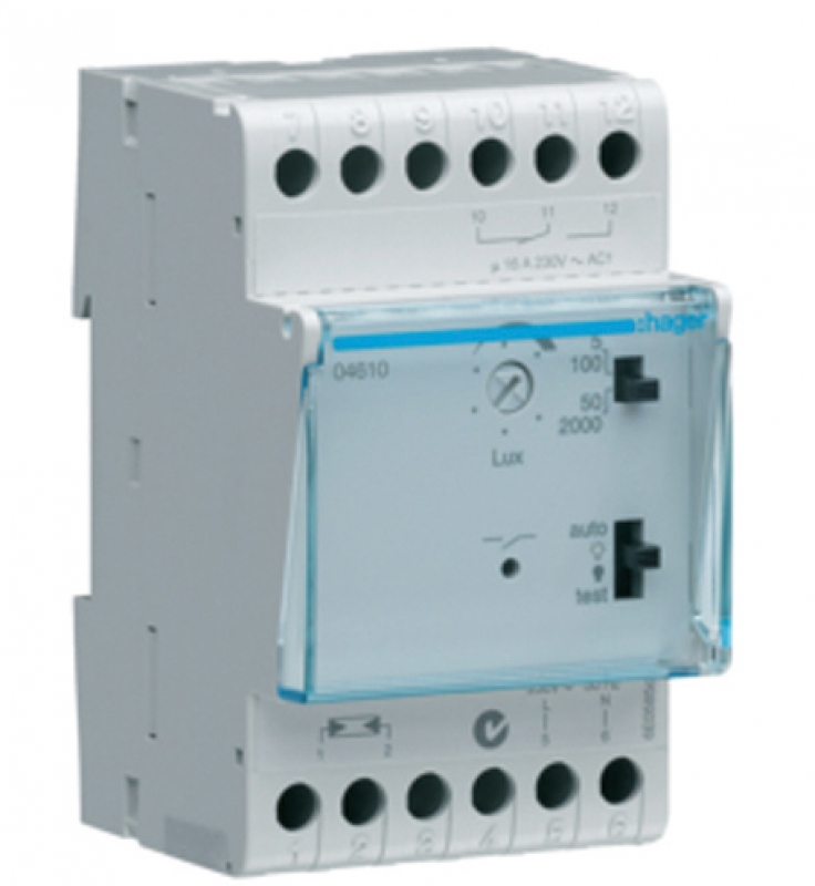 interrupteur crépusculaire 1 voie avec cellule à encastrer lum. 5 à ...